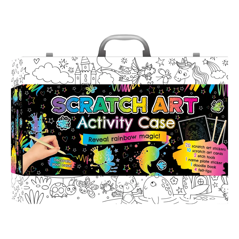 Colour-In Carry Case: Scratch Art Activity Case – maktabte || مكتبتي